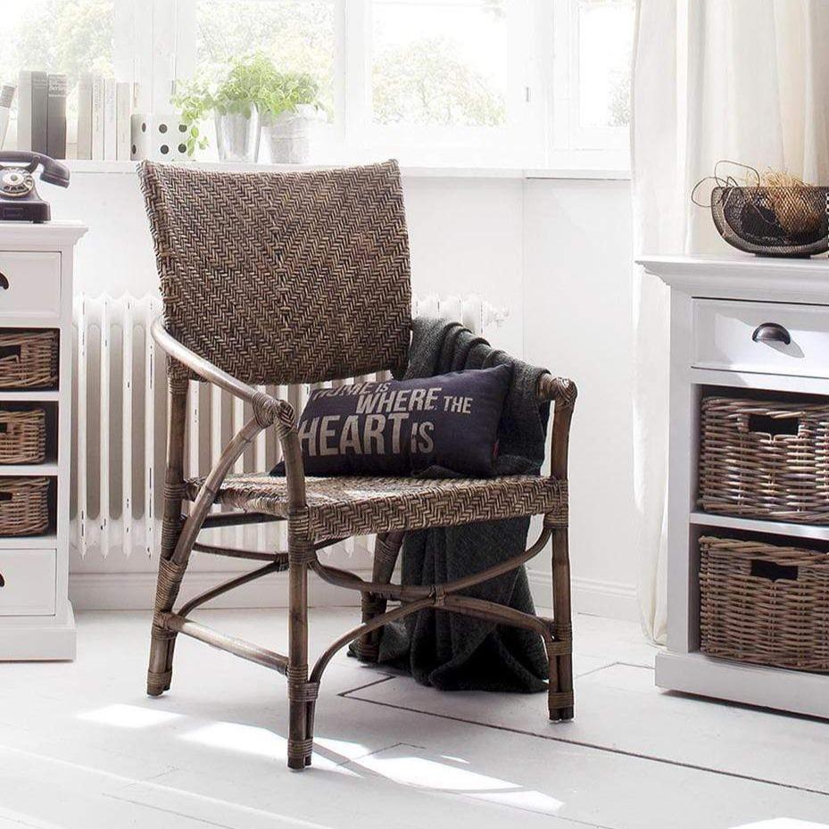 Jester Rattan Arm Chair (Set of 2) | Farmhouse Style | Natural Rattan